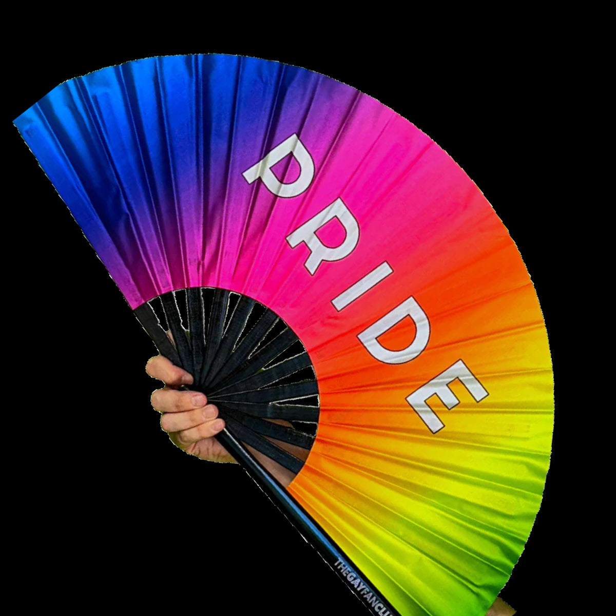 Pride Festival Fan (UV) | Pride Hand Fan at The Gay Fan Club