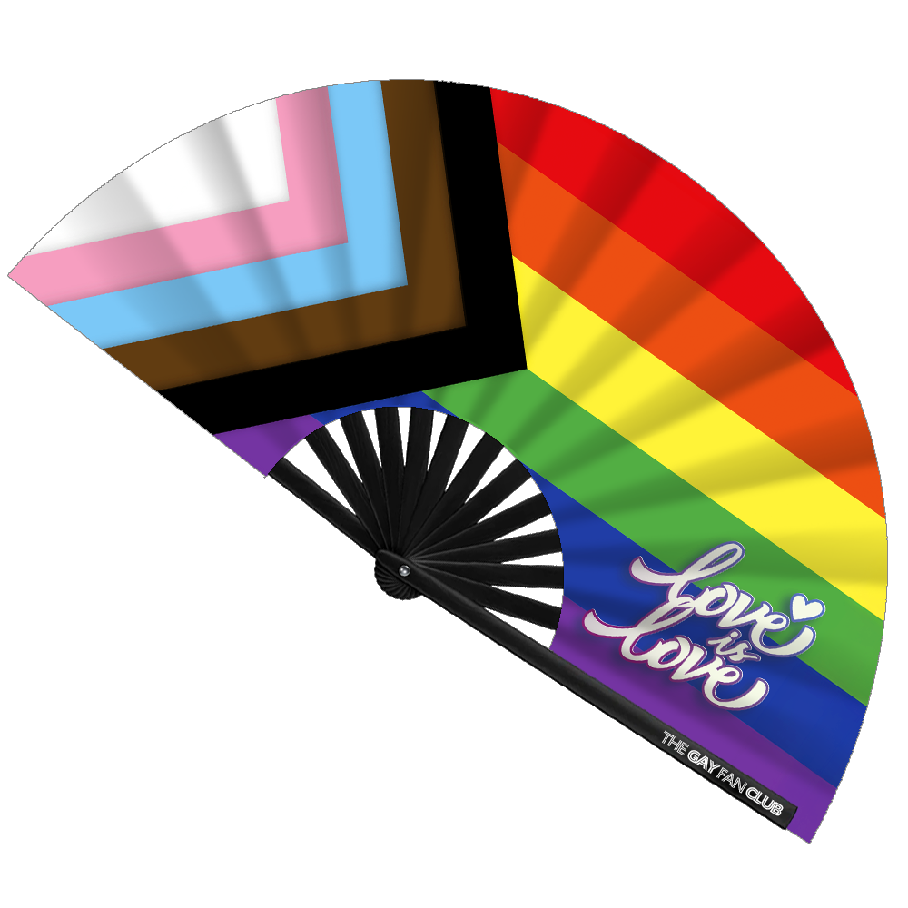 Pride Rainbow Flag Fan | Bamboo Hand Fan | The Gay Fan Club