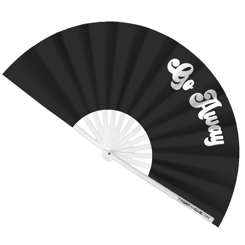 Go Away Hand Fan – Sassy Queer Statement Accessory | Gay Fan Club