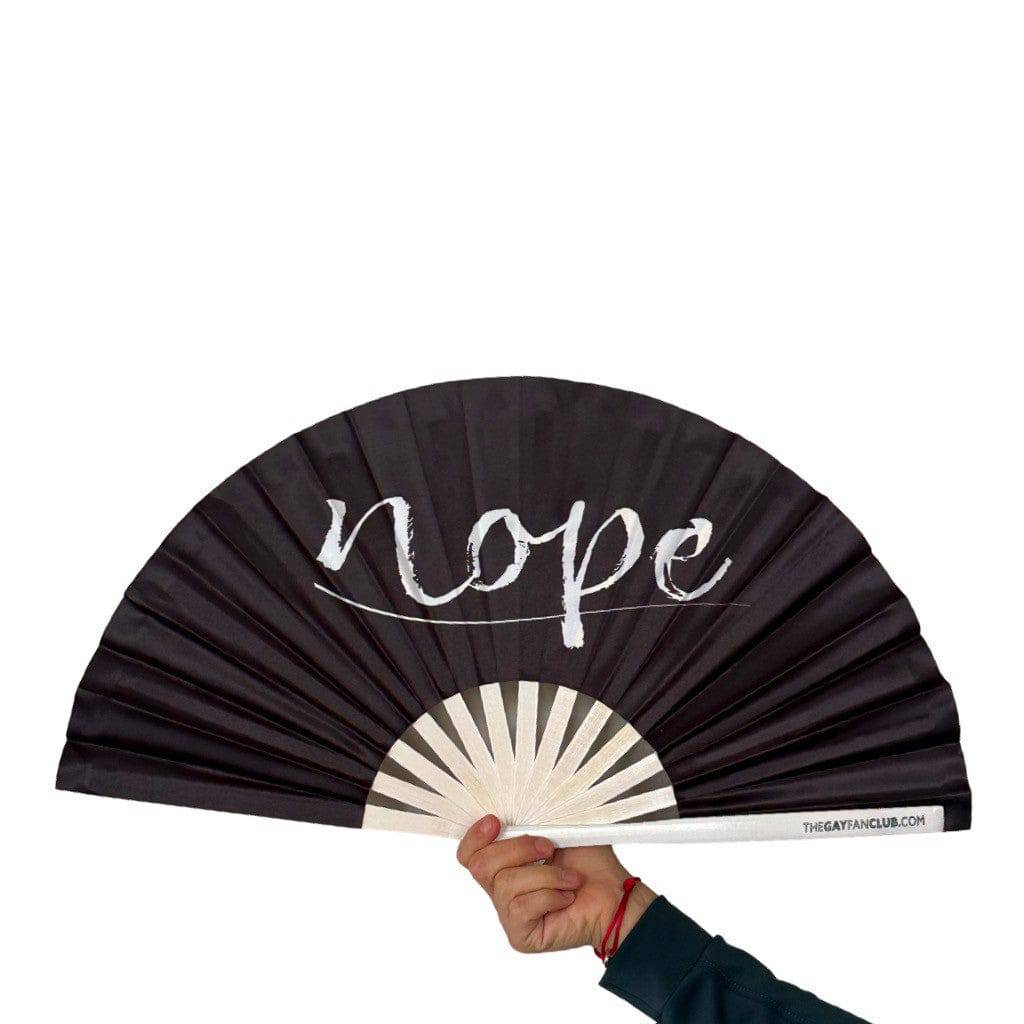 Nope Fan | Black Hand Fan | The Gay Fan Club