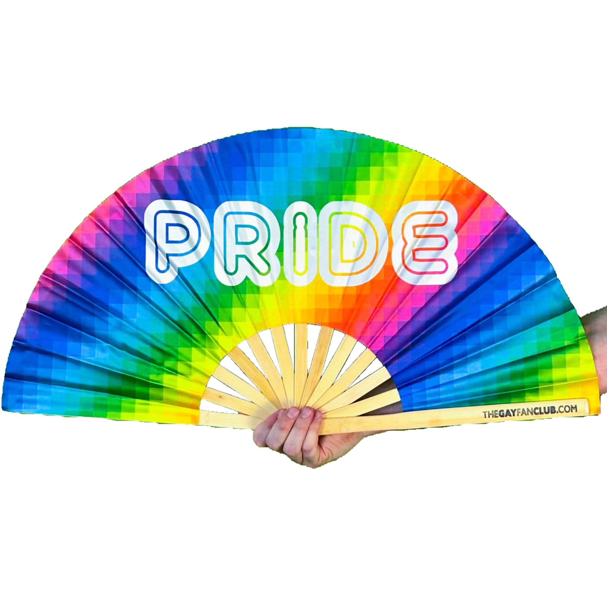 Pride Party Fan (UV) | Pride Rainbow Fan | The Gay Fan Club