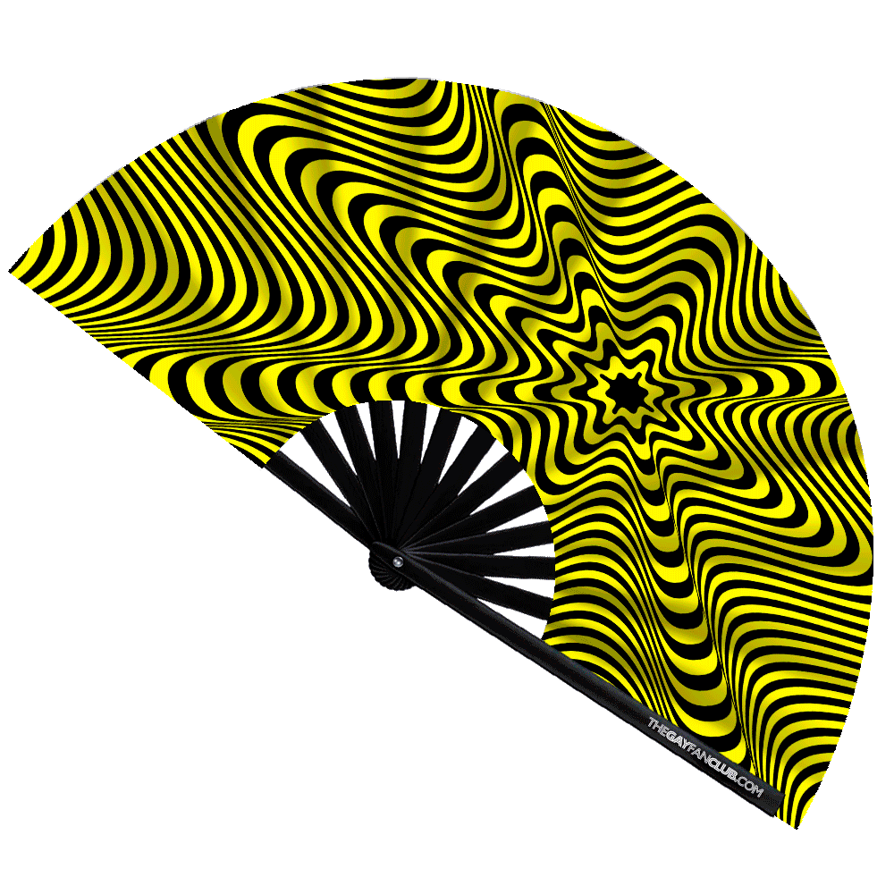 🚨 LOW STOCK: "Stranger Danger" UV-Reactive Rave Fan